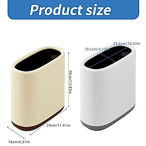 Trash Bin with Easy Press Lid Fashionable Garbage Can Push Top Waste Bin Bathroom Storage Bucket for Any Room