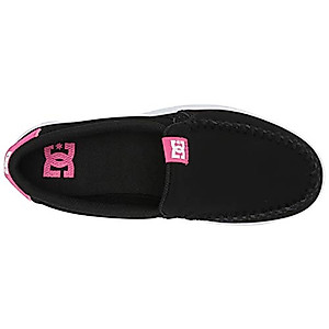 DC Women's Villain 2 Slip On Casual Slipper Skate Shoe, Black/Crazy Pink, 8.5