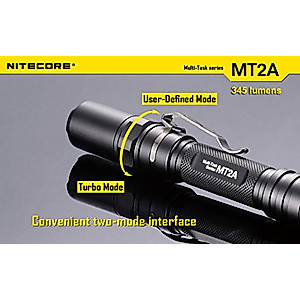 Nitecore MT2A 345 Lumens LED Flashlight w/Bonus Premium Holster - Use 2X AA Batteries