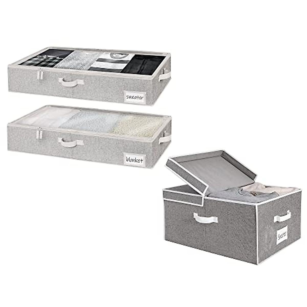 StorageWorks Underbed Storage Box and 55L Closet Storage Organizer