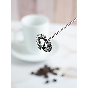 TUCUSA Original Portable Drink Mixer│Milk Frother Handheld │Hand Blender│Electric Whisk for Home & Kitchen │Milkshake Maker│Frother for Coffee, Chocolate, Cappuccino, Latte, Matcha. (CREAM)