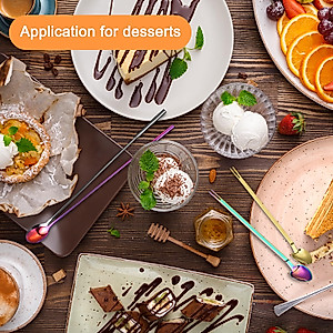 uxcell Long Handle Mixing Stirring Spoon, Stainless Steel Bartender Mixing Spoon Cocktail Stirrers, Bar Spoon Stirring Spoon (Length: 300mm/11.81", Blue)