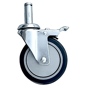 Omega 18" Deep x 42" Wide x 60" High 6 Tier Chrome Wire Shelf Truck with 1200 lb Capacity