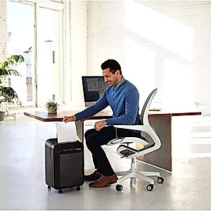 Fellowes LX210 P-4 Micro-Cut Paper Shredder, Jam-Proof Heavy-Duty Paper Shredder for Office, 16 Sheet Capacity, Black