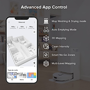 roborock Q Revo Robot Vacuum and Mop, Auto-Drying, Auto Mop Washing, Dual Spinning Mops, Auto Mop Lifting, Self-Refilling, Self-Emptying, Reactive Tech Obstacle Avoidance, 5500Pa Suction, White