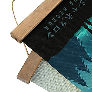 BAWUTZ Misha Necron Maou Gakuin Scroll Poster Wall Fabric Decor Hanging Paintings Wood Frame Hanger Magnetic Kit Holder Print Picture for Living Room Bedroom Decoration