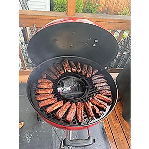 VORTEX (IN)DIRECT HEAT® Grill Grate Replacement for 22 Kettle, UDS OR KAMADO Style Charcoal BBQS with Removable Searing Grate - 22 in