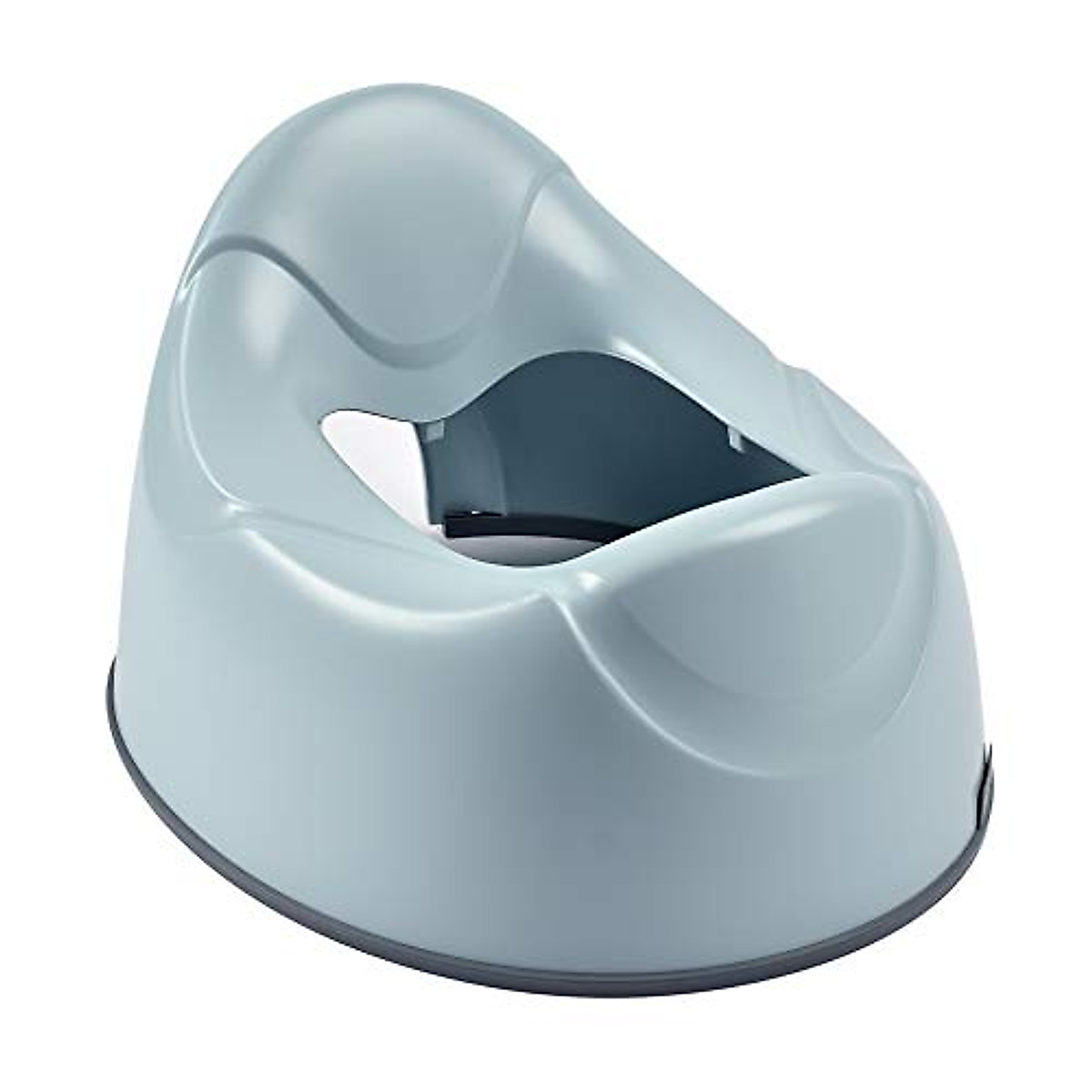 BÉABA - Baby's Training Potty - Ergonomic Baby Potty - Non-slip - Hygienic - Easy care - Handgrips on The seat - Made in France - Green Blue
