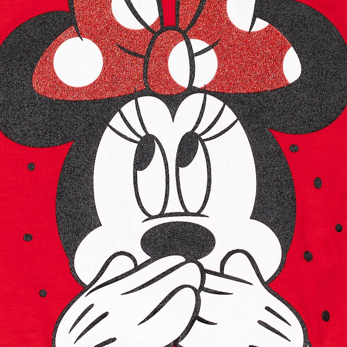 Disney Minnie Mouse Valentines Day Infant Baby Girls Peplum T-Shirt and Leggings Outfit Set Red/Black 18 Months