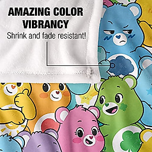 Care Bears Blanket, 36" x 58" Very Many Bears Pattern Silky Touch Super Soft Throw Blanket