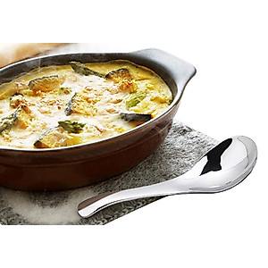 COMIART Stainless Steel Soup Spoon, Coffee Spoon, Table Spoon,Thick Heavy Weight for Home, Kitchen or Restaurant, Set of 6 (Soup Spoon)