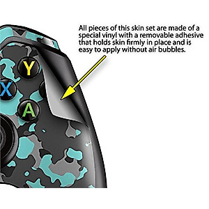 WraptorSkinz Decal Style Vinyl Skin Wrap compatible with XBOX One Original Wireless Controller WraptorCamo Old School Camouflage Camo Neon Teal - (CONTROLLER NOT INCLUDED)