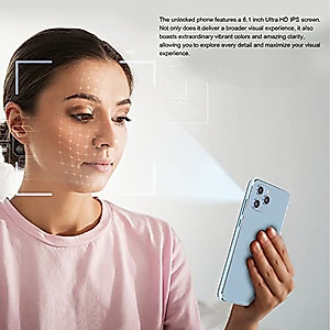 i13 Pro Max Smartphone Unlock 4G, 6.1inch IPS HD Cell Phone for Android 11, Smart Phone Face Unlocking, 4GB+64G, WiFi,GPS, 4000mAh Battery, Gifts for Seniors Kids Backup Phone(Blue)