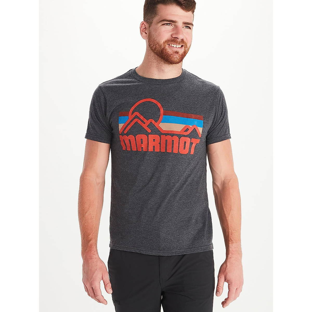 MARMOT Men's Coastal Short Sleeve T-Shirt, Charcoal Heather, Large