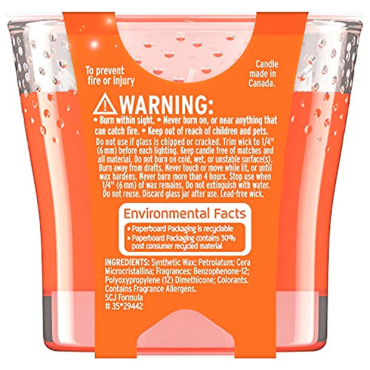 Glade Candle Jar, Air Freshener, Pumpkin Spice Things Up, 3.4 Oz