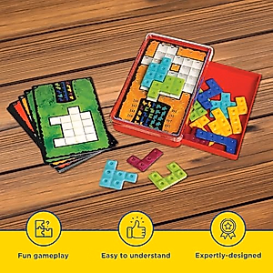 Ubongo The Brain Game to Go | Thames & Kosmos | Fast-Paced, Addictive, and Easy-to-Learn | Convenient Self Contained Carrying Case | Solo Geometric Puzzle Game | for Ages 8 and Up