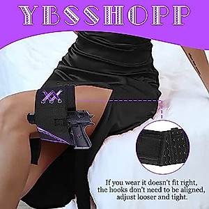 Gun Holster, Thigh Holster for Women, Embroidery Gun Holsters for Pistol, Adjustable Lady Gun Holsters Fit for PT-22. 22 CaliberTCP. 380, P238, RugerLCP & Similar Guns