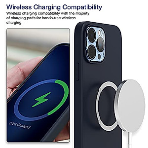 Zonlaky 9 in 1 Bundle Designed for iPhone 13 Pro Max Case 6.7 Inch Compatible + 4 Pack Tempered Glass Screen Protector + 4 Pack Camera Lens Protectors + 1 Silicone Bumper Cover - Midnight