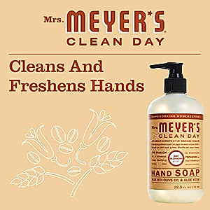 MRS. MEYER'S CLEAN DAY Hand Soap, Made with Essential Oils, Biodegradable Formula, Oat Blossom, 12.5 fl. oz - Pack of 3