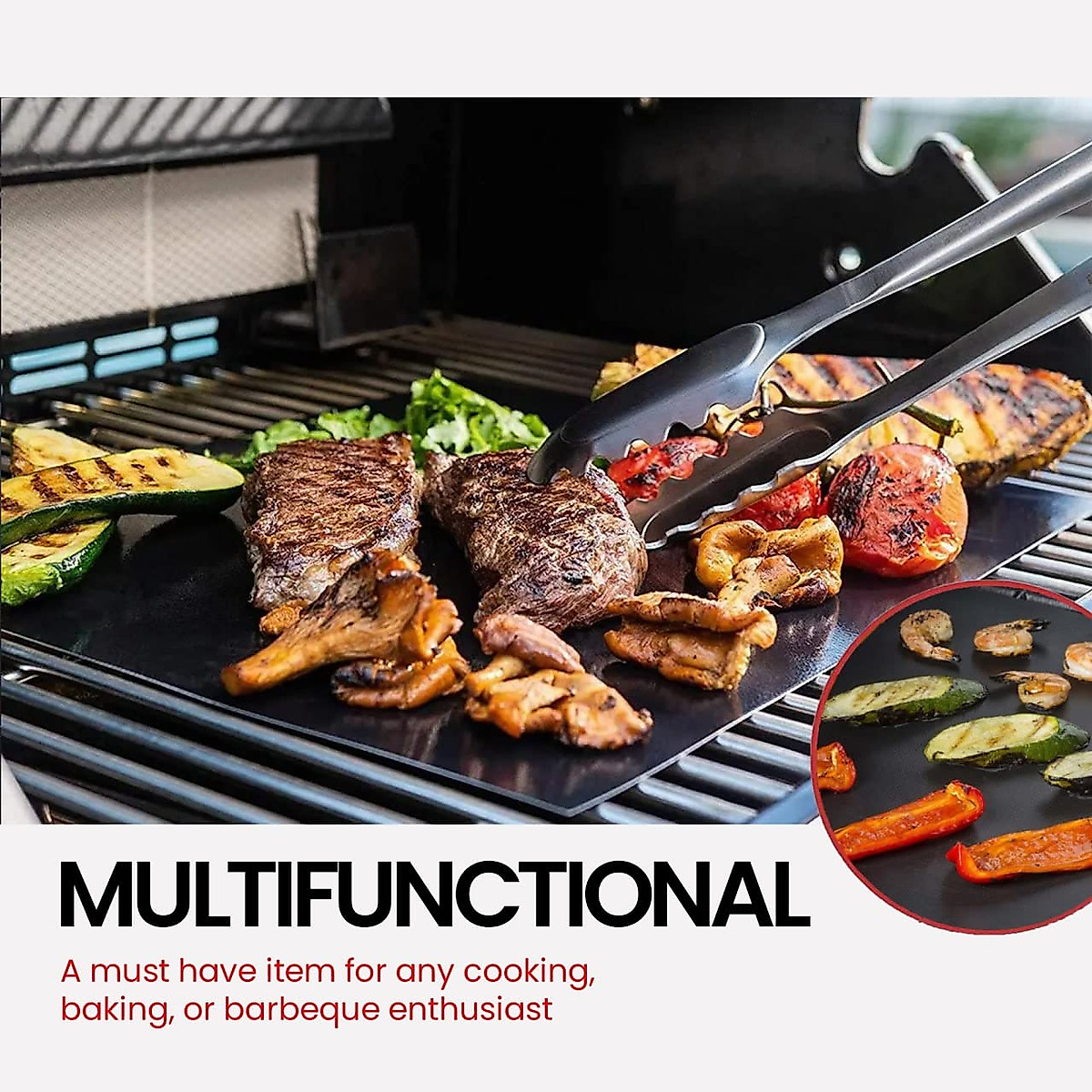 Oven Liners for Bottom of Oven - 100% Reusable Non-Stick Heavy Duty BPA & PFOA Free Oven Mat for Bottom of Electric Oven Microwave, Gas Grill, Toaster