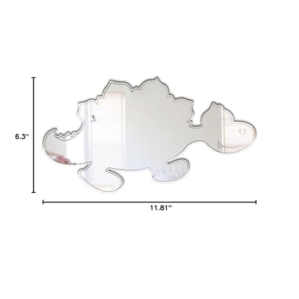 Mungai Mirrors 0310 Baby Stegosaurus Acrylic Mirror