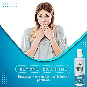 Everest Mouth Wash & Tonsil Stone Remover – Natural Mouthwash or Oral Rinse Liquid to Help Soothe Tonsils, Fight Bad Breath, & Relieve Dry Mouth – Paraben & Alcohol Free Treatment, Spearmint