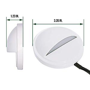 GKOLED Landscape Deck Light, Low Voltage 12V AC/DC Outdoor Patio Lighting, LED 2W Step Light, Die-Casting Aluminium with White Powder Appearance, 6 Pack