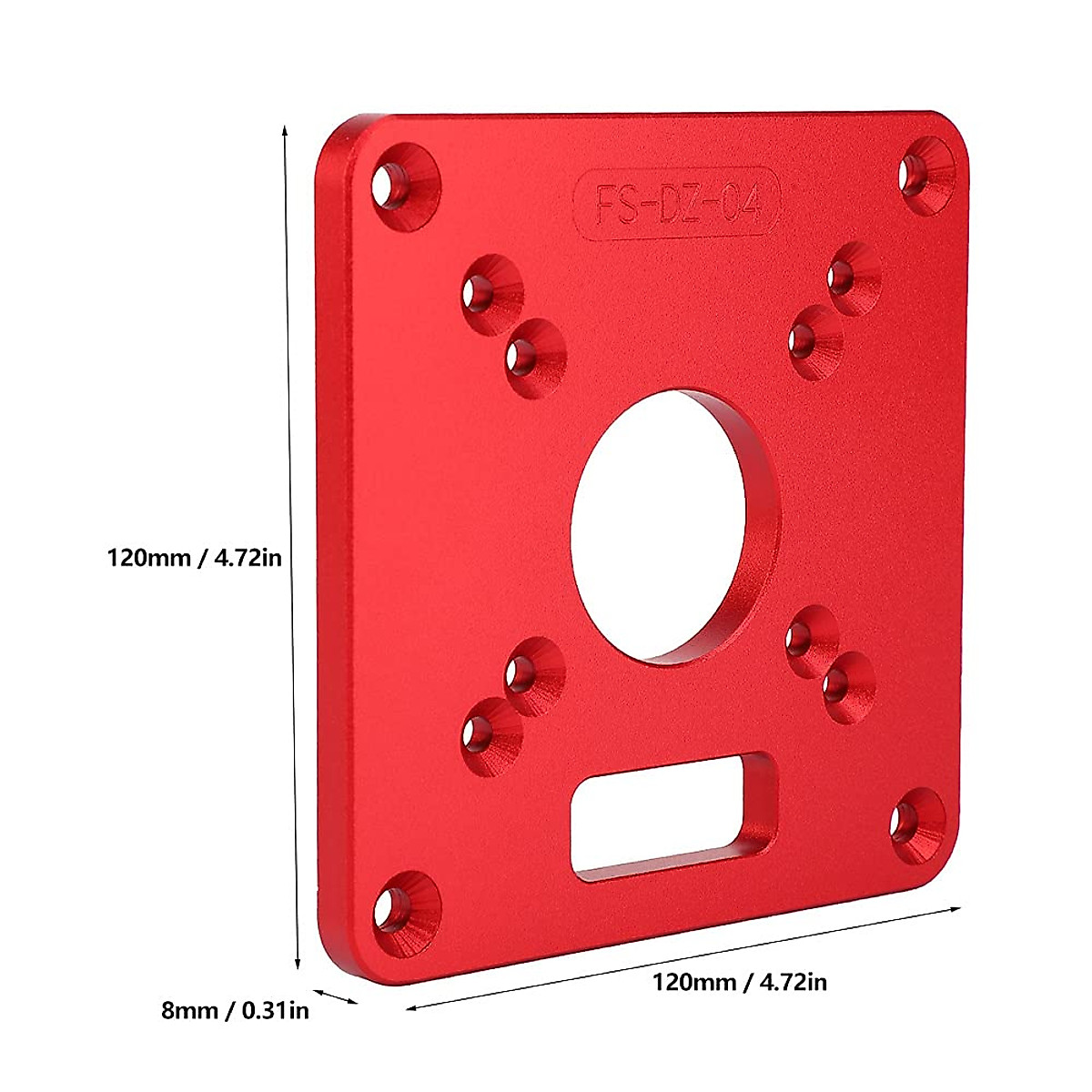 Router Table Insert Plate Aluminum Alloy 6061 Anodic Oxidation Engraving Router Table Plate Router Table Insert Plate Trimmer Woodworking Engraving Machine Accessory