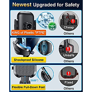 [Upgraded] VANMASS BEST Car Vent Phone Holder Mount Compatible for iPhone 14 13 Pro Max 12 11 X Xr Xs 8 7 Plus Mini Se Android Mobile Cell Smartphone Universal Vehicle Handsfree Easy Clamp Clip Cradle