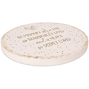Pavilion Gift Company 22213 in Memory of A Life So Beautifully Live and A Heart So Deeply Loved-10 Inch Weather Proof 10" Garden Stone, Round, Beige