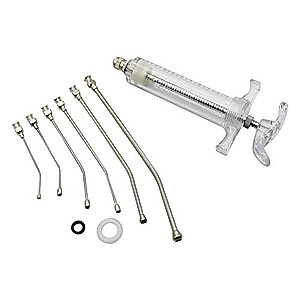 Duona Bird Feeding Syringe Feeding Tubes for Baby Birds Parrot Hand Feeding Syringe with 6 Pcs Curved Gavage Tubes (50ML)