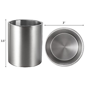 ZEAYEA Set of 4 Stainless Steel Whiskey Glass, 10 oz Double Walled Whiskey Tumbler, Unbreakable Old Fashioned Glass, Bourbon Glass Lowball Glass Great Gift for Men, Whiskey Lover