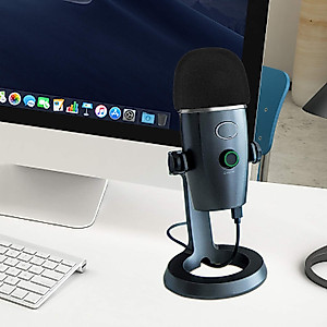 Mic Windscreen Cover Pop Filter Compatible with Blue Yeti Nano,ChromLives Furry Windscreen Cover + Mic Foam Wind Cover Compatible with Yeti Nano (Furry & Foam Combo 2Pack)