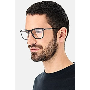 Carrera Men's 8859 Rectangular Prescription Eyewear Frames, Matte Black, 56mm, 17mm