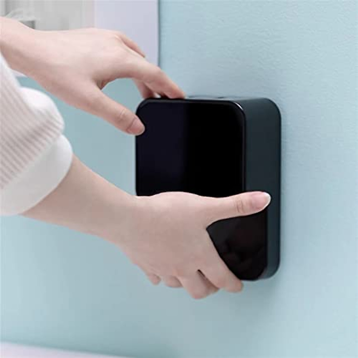 WIOSEN Soap Dispenser Bathroom Induction Foaming Hand Washing Machine Sensor Bathroom Wall Soap Dispenser (Color : Black)