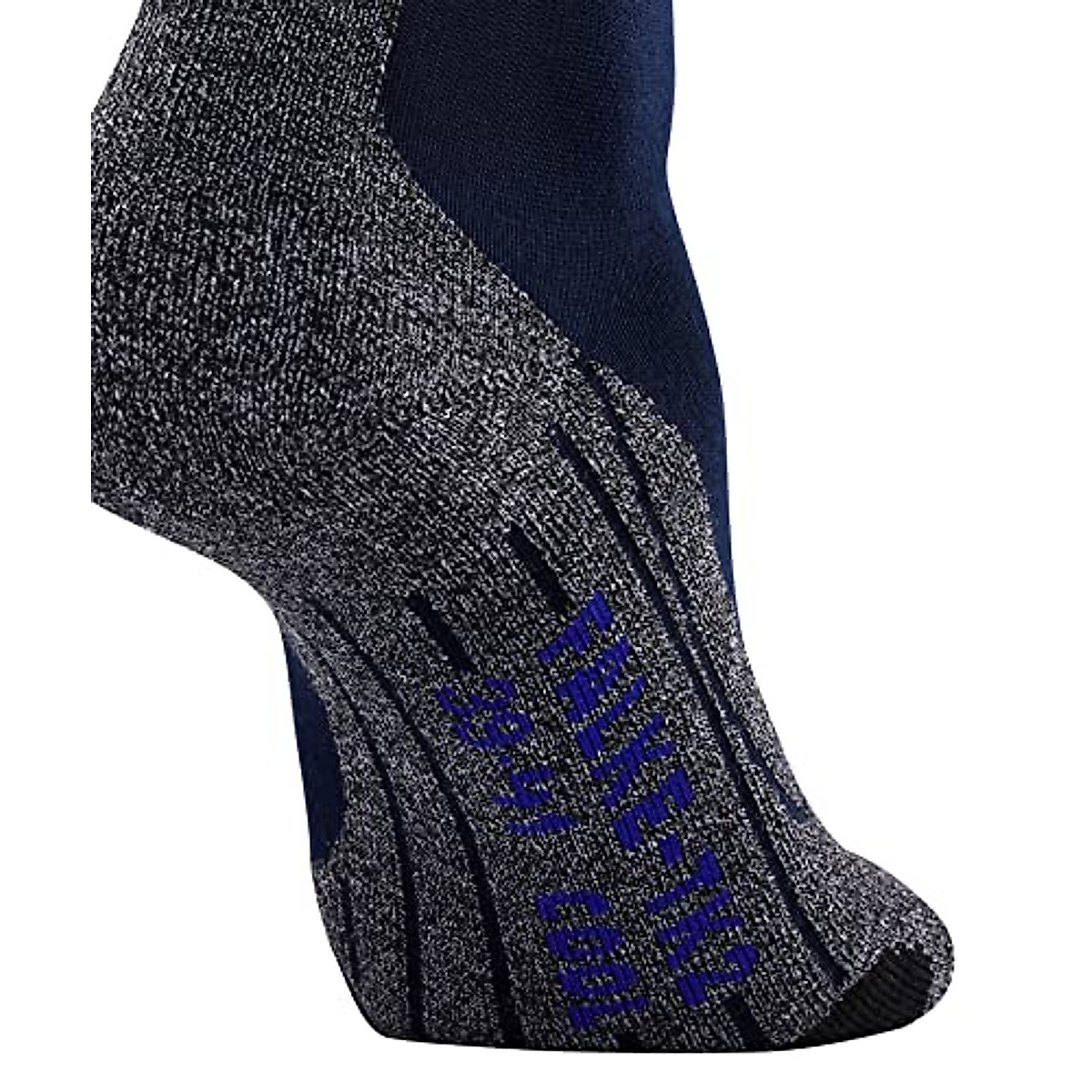 FALKE Men's TK2 Explore Cool Hiking Socks, Mid Calf, Medium Padding, Athletic, Breathable Quick Dry, Cooling, Lyocell, Blue (Marine 6120), 9-10, 1 Pair