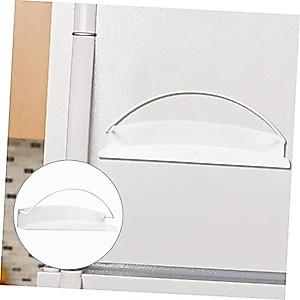 Zerodeko newspaper rack fridge organizer shelf seasoning organizer shelf refrigerator hanging rack magnetic fridge organizer magnetic paper shelf magnetic spices holder white Metal Magazine