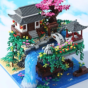 Cherry Blossom Tree Building Set with Gift Box, Original Music Cherry Blossom Tree House(type :symphony), Japanese Sakura Tree House Lights Building Kit（3220 Pcs, Cherry Bonsai Tree Building Set.