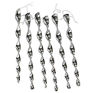 Home-X Bird Repellent Reflective Scare Rods-Ornaments, Outdoor Hawk and Duck Deterrent, Ornamental Spiral Deterrent Control Device-11 (6-Pack)