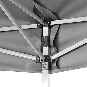 Hexagonal Pop-Up Foldable Marquee Outdoor Tent for Backyard Awnings for Decks BBQ Gazebo Gray 11.8'x10.2' Suitable for Market Stalls, Market Fairs, Gardens, Farms