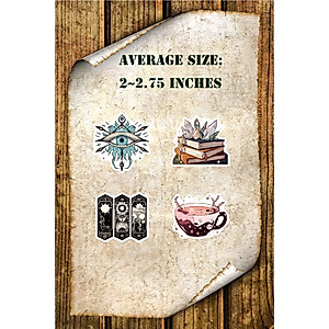 Witchy Stickers for Kindles Water Bottles, 100PCS Waterproof Spooky Aesthetic Stickers for Adults Girls Teens, Cute Hippie Indie Celestial Stickers for Laptop Books Scrapbooks Journals