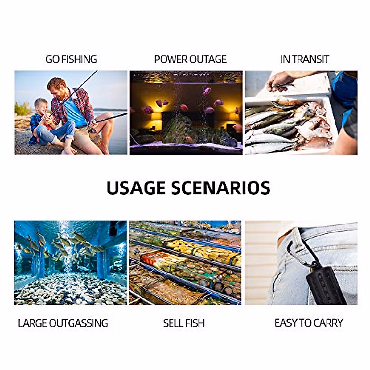 Adeeing Portable Mini USB Aquarium Fish Tank Oxygen Air Pump Mute Energy Saving Supplies Accessories (Black)