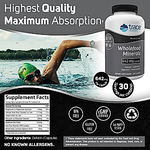 TM ANCESTRAL Wholefood Minerals Capsules | 642 mg/capsule (180 capsules) | Supports Hydration, Sleep, Brain, Nerves, & Digestion | Includes Bee Pollen, Atlantic Kelp, Ancient Sea Salt, and ConcenTrace