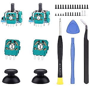 IKPEK 2pcs Analog 3D Joysticks Replacement for PS5 Controller, Joysticks Part with Repair Screwdriver Kit for Playstation 5 DualSense Controller