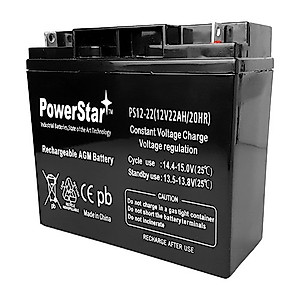 PowerStar 2-PACK 12V 22Ah UPS Battery Replaces 20Ah Kung Long WP20-12