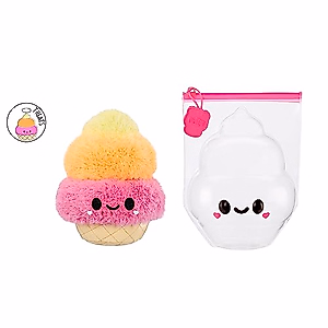 Fluffie Stuffiez Ice Cream Small Collectible Feature Plush - Surprise Reveal Unboxing with Huggable ASMR Fidget DIY Fur Pulling, Ultra Soft Fluff