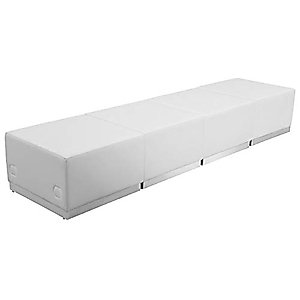 Flash Furniture HERCULES Alon Series Black LeatherSoft Reception Configuration, 4 Pieces