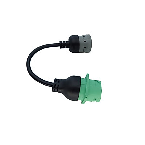 6pin J1708 to Type2 Green 9pin J1939 Adapter Cable for Trucker and car 1ft/30cm