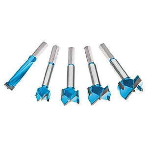 Roman Carbide DC1918 Carbide Forstner Bit Set, 1/2-Inch to 1-3/8-Inch, 5-Piece