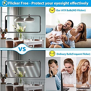 ASOMST A19 LED Light Bulbs, 100 Watt Equivalent, 5000K Daylight White 1100Lumen Bulbs 11W, Non-Dimmable Frosted Lighting E26 Base, CRI 85+, 25000+ Hours Lifespan, No Flicker, Pack of 4